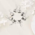 Black Cat Drop Dangle Earrings 925 Sterling Silver Lever Back Cat ...
