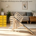 6‑Level Adjustable Foldable Pet Ramp Solid Pine Wood Non‑Slip Dog ...