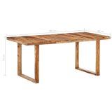 vidaXL Dining Table Kitchen Table Dining Room Dinner Table Solid Wood ...