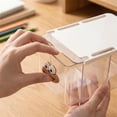 Clear Drawer Storage Box Transparent Cartoon Handle Organizer for ...