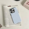 Blue Gingham Checkered Cute Phone Case for Her compatible with iPhone ...