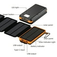 38800mAh Tri-Folding Solar Power Bank - 4 Solar Panels Portable Charger ...