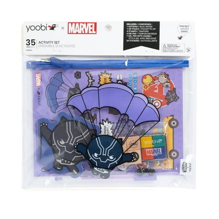 Marvel Black Panther Yoobi 25pc Activities Set Pouch Stationary Kit ...