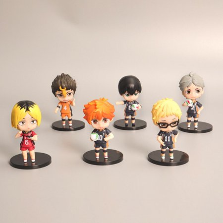 Full Set Volleyball Juvenile Anime Haikyuu Action Figure Big Head Kenma ...