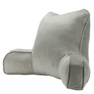 Mainstays Micro Mink Plush Backrest Lounger Pillow, Rich Black Poly ...