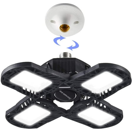 Garage Lighting,10000 Lumen 100W E26 Deformable Light, Ultra Bright ...