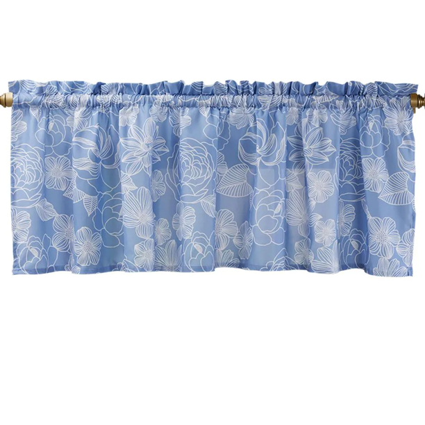 Blue Floral Bath Collection (Valance) - Walmart.com