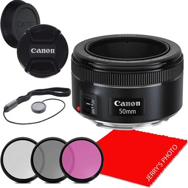 Canon EF 50mm f/1.8 STM Lens 0570C002 Professional Bundle (Intl Model ...