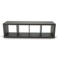 Better Homes & Gardens 4-Cube Vertical Storage Organizer, Tobacco Oak ...