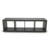Better Homes & Gardens 4 Cube Vertical Storage Organizer, Tobacco Oak ...