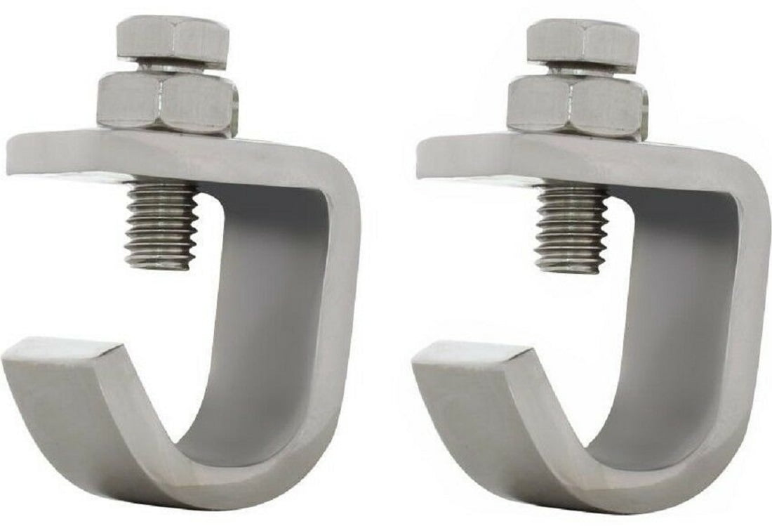 (2) Stainless Bumper Guide Brackets Clamp For Steel Bumpers - Walmart.com