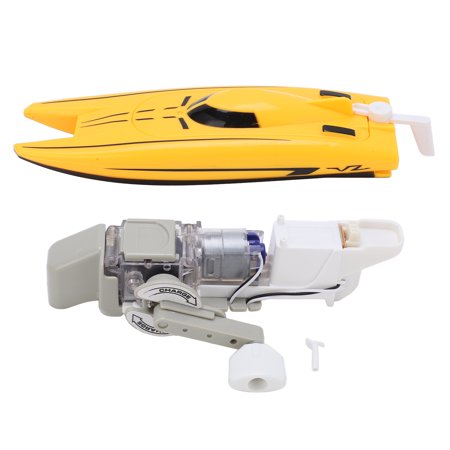 Remote Control Boat Kit RC Speedboat Power Hand Crank Generator Toy ...