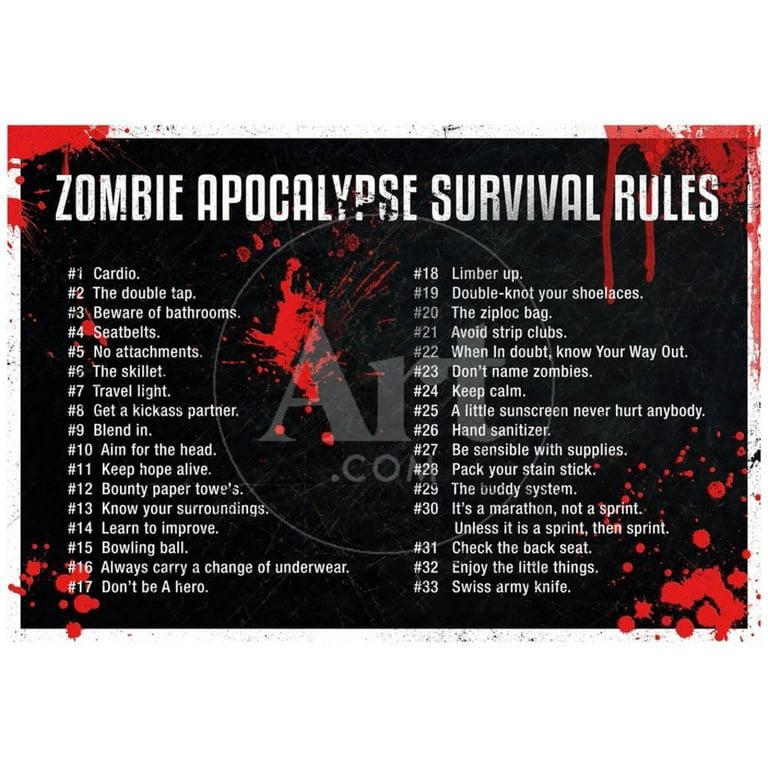 Zombie Apocalypse Survival Rules