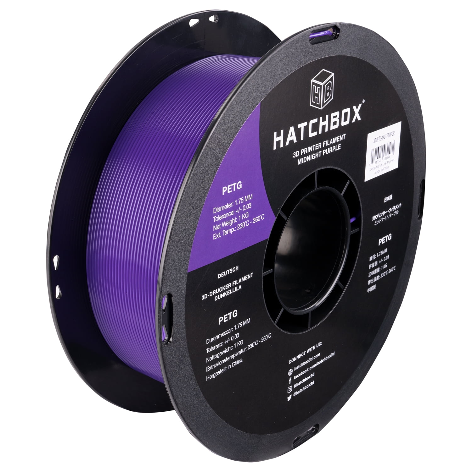 HATCHBOX PETG 3D Printer Filament, Dimensional Accuracy +/- 0.03 mm, 1 ...