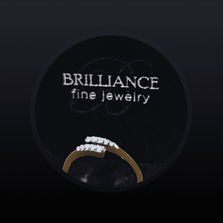 Brilliance Fine Jewelry 1 10 ct Lab Grown Diamond Women s Bypass 14K Gold Plated Ring