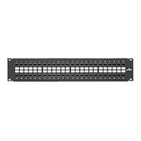 Leviton GigaMax 5e QuickPort Patch Panel - Patch panel - CAT 5e - black ...