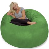 Chill Sack Bean Bag Chair, 5 ft Lime, Microsuede Cover, Memory Foam ...