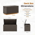 Devoko Resin Deck Box, 100 Gallon, Waterproof, Outdoor Storage Bench ...