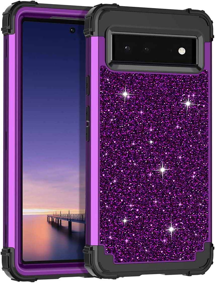 Casetego for Google Pixel 6A 5G Case,Glitter Sparkly Bling Shockproof ...