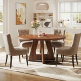 "Tribesigns Small 47"" Round Farmhouse Dining Table, Wood Kitchen Room ...