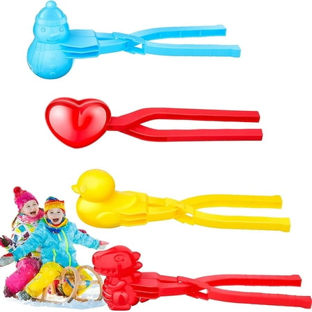 4 Pieces Winter Snow Toys Kit Snow Ball Maker Shape Dinosaur Shaped ...