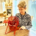 MR CHIPS Professional 11" Steel Bingo Cage – Lucky Red, Anti-Slip Feet ...