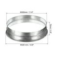 Uxcell 12" Metal Vent Duct Connector Flange Fitting Duct Air Tight ...