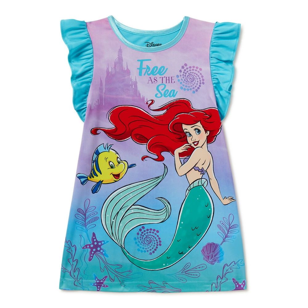 The Little Mermaid - The Little Mermaid Toddler Girls Flutter Sleeve ...