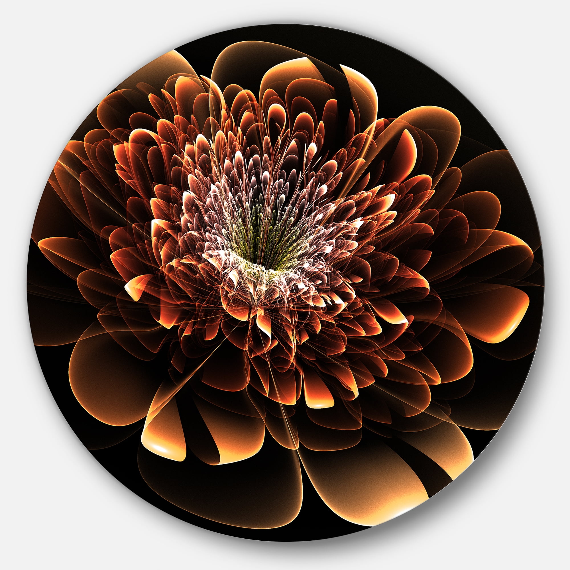 Brown Fractal Flower 38 in x 38 in Painting Art Prints, by Designart ...