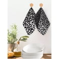 Black Ombre Leopard Kitchen Dish Towels for Drying Dishes Set of 2 ...
