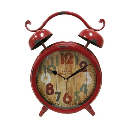 Red Classic Alarm Metal Table Clock | Walmart Canada