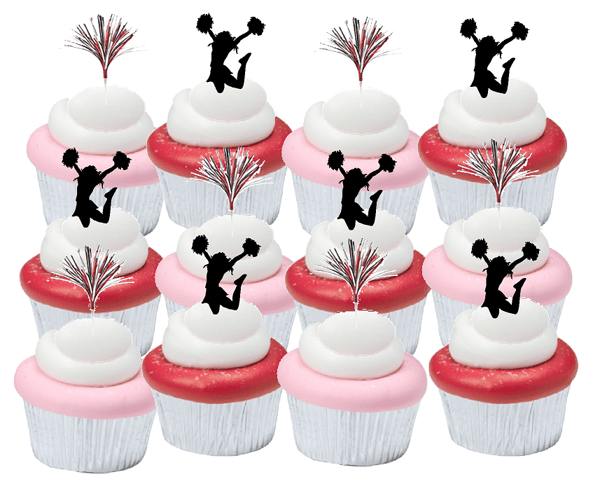 12pack Cheerleader Cake / Cupake Decoration Toppers - Walmart.com