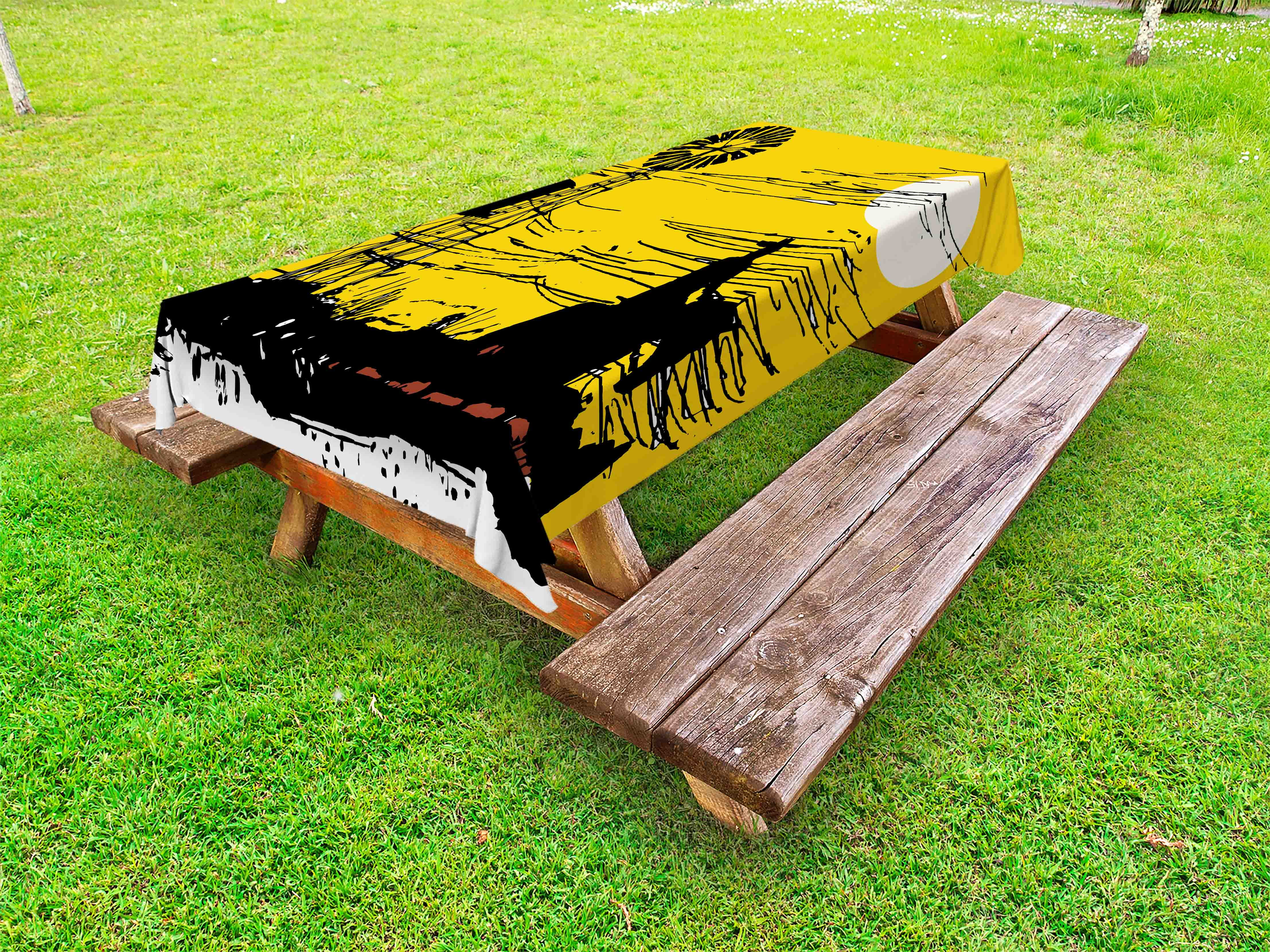 Windmill Outdoor Tablecloth, Australian Outback Inspired Artwork Cowboy ...