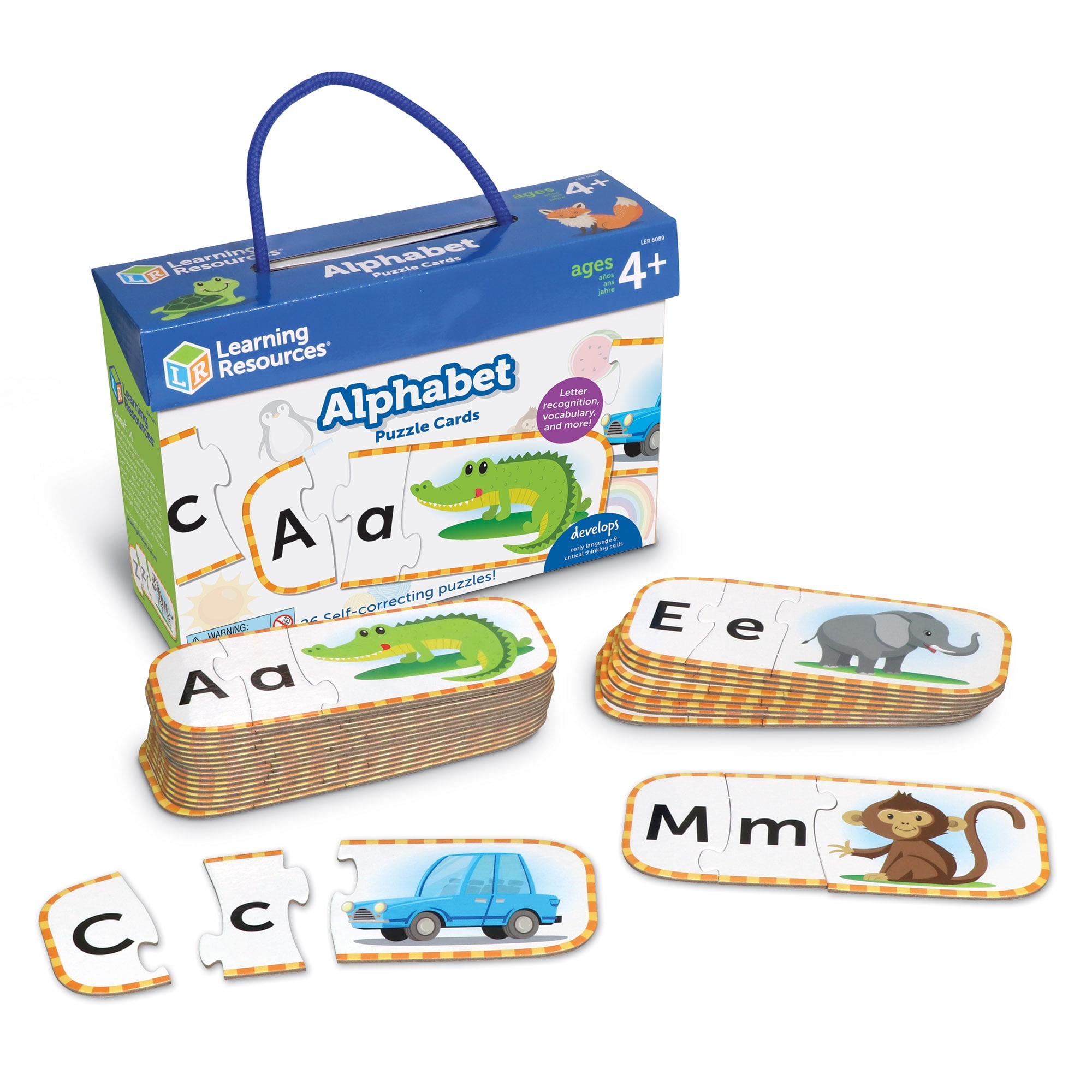 Learning Resources Alphabet Puzzle Cards, Kindergarten Readniness, Ages ...