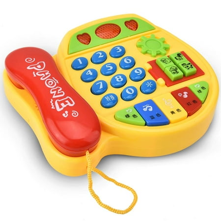 Fosa Toy,Colorful Cartoon Kids Telephone Toy Puzzle Musical Electric ...
