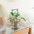 Desktop Glass Planter Vase Holder, Modern Creative Cat Plant Terrarium ...