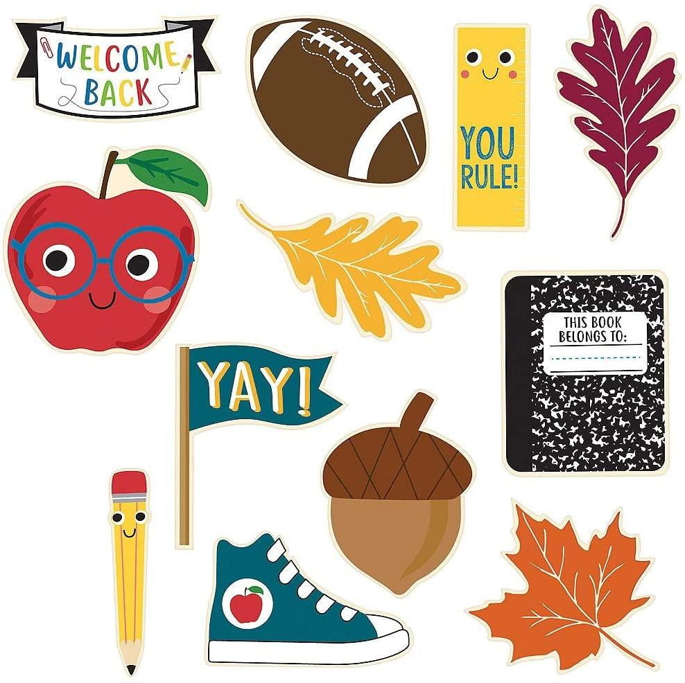 amscan 190703 Back to School Paper Cutouts, 12 Ct - Walmart.com