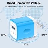 HopePow Phone Charger Block,4Pack USB Charger Adapter Plug 5V/1A Wall ...