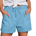 Afdoent Shorts For Women Straight Leg Elastic Waist Sports Loose Shorts ...