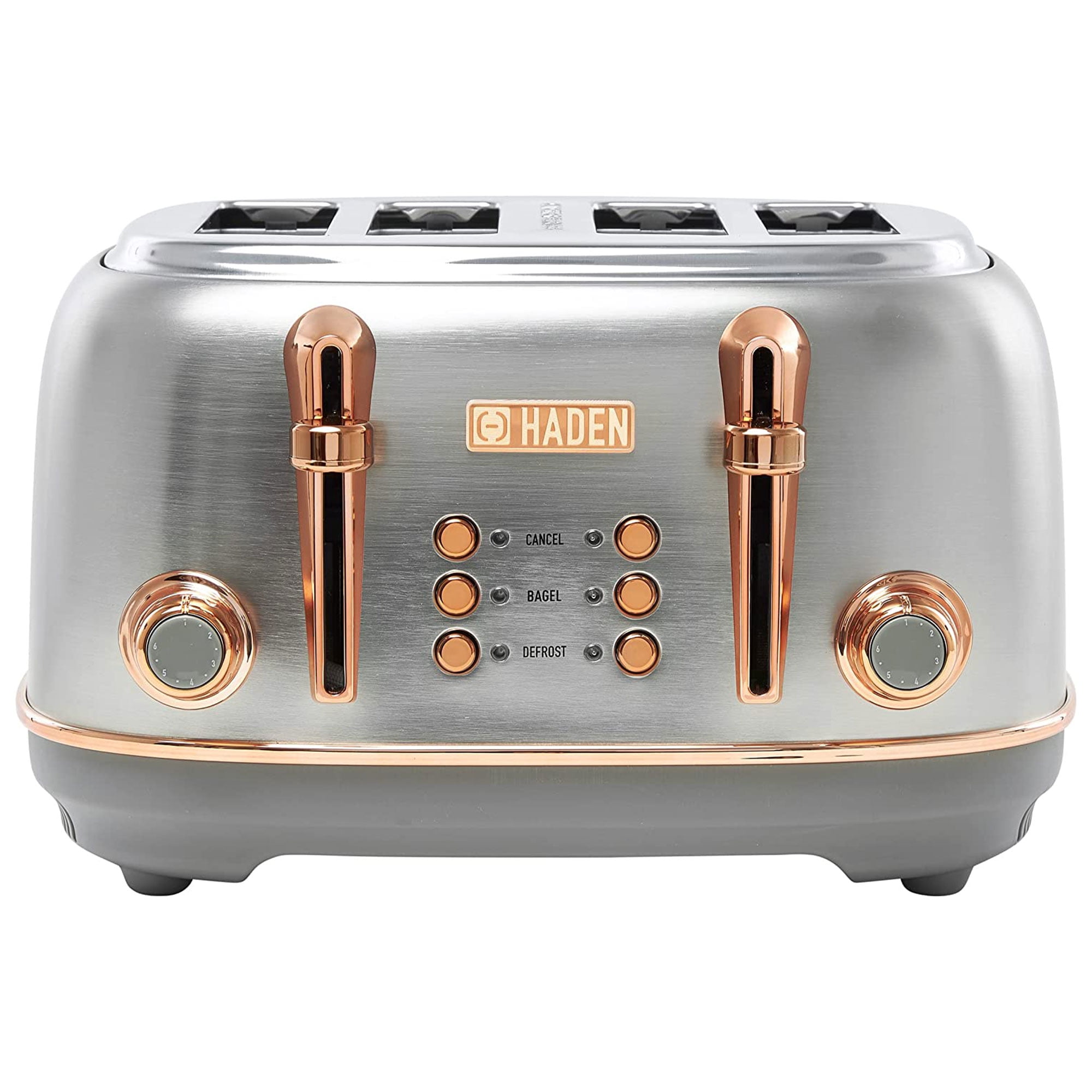 Open Box Haden Heritage 4 Slice Wide Slot Toaster w/Crumb Tray, Steel ...