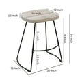 Tiva 24 Inch Handcrafted Backless Counter Height Stool Whitewashed ...