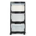 Life Story Classic 3 Shelf Storage Organizer Plastic Drawers Black 4