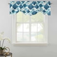 Blue Moroccan Tie Up Valance Curtains Abstract Gradient Gold Blue ...