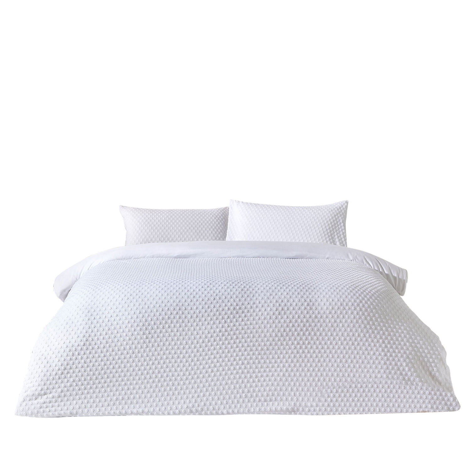 Click here for The Linen Yard Tufted Polka Dot Duvet Cover Set prices