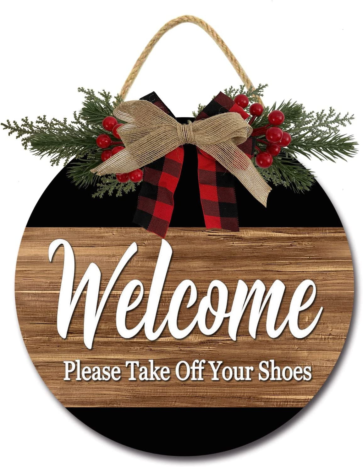 Eveokoki 12" Welcome Please Remove Your Shoes Thank You Hanging ...