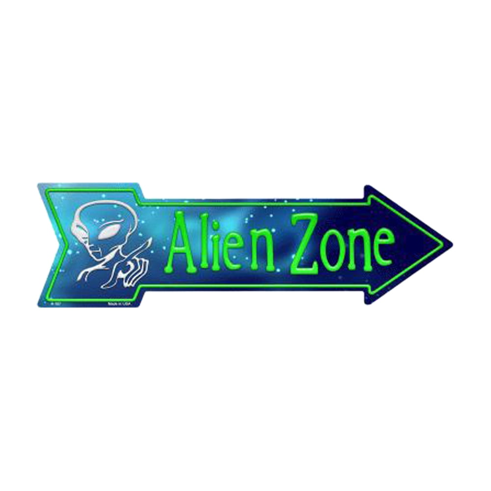 Home Decorative Alien Zone Novelty Metal Arrow Sign A-187 - Walmart.com