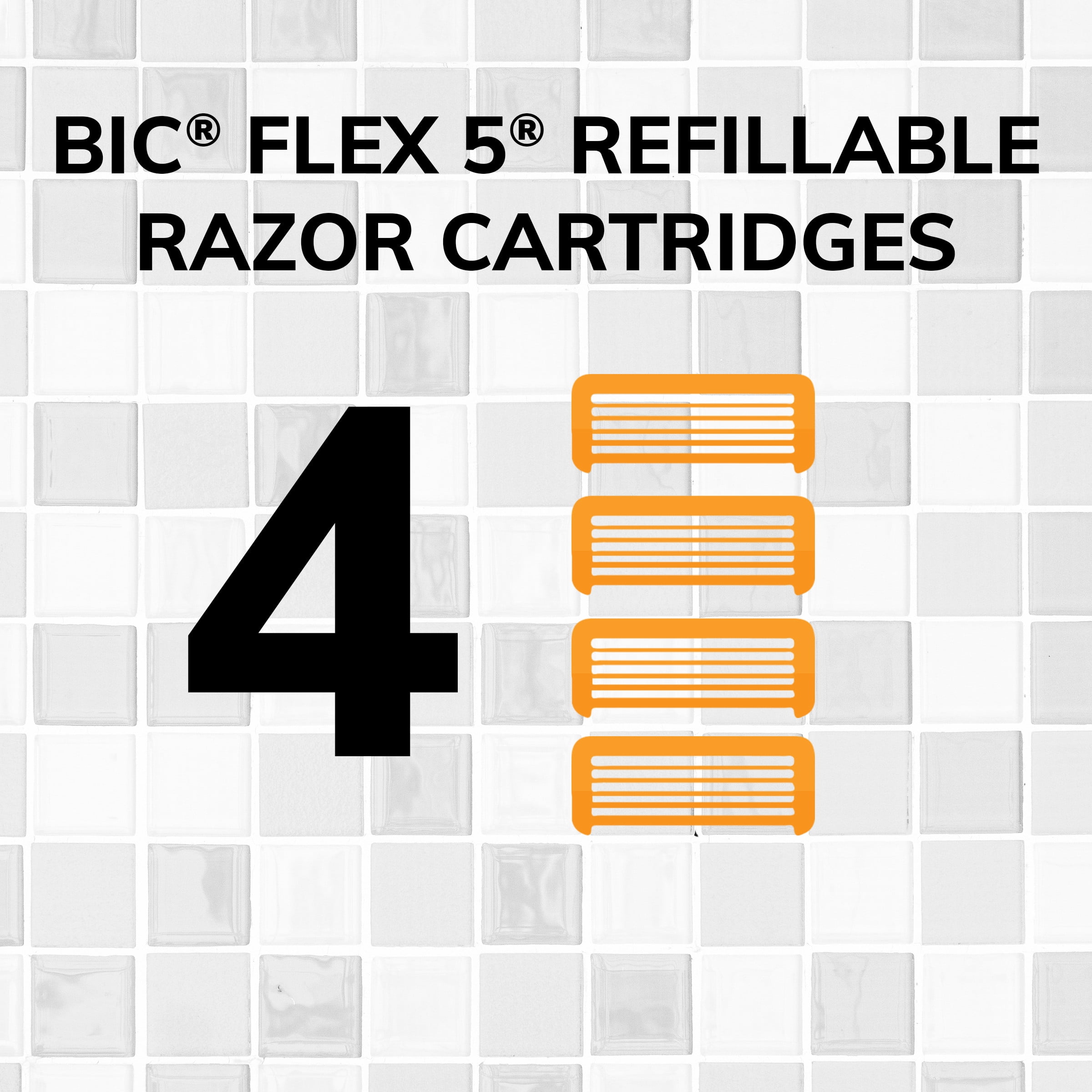 BIC Flex 5 Hybrid Titanium Men's Disposable Razor Cartridges - 5 Blade ...