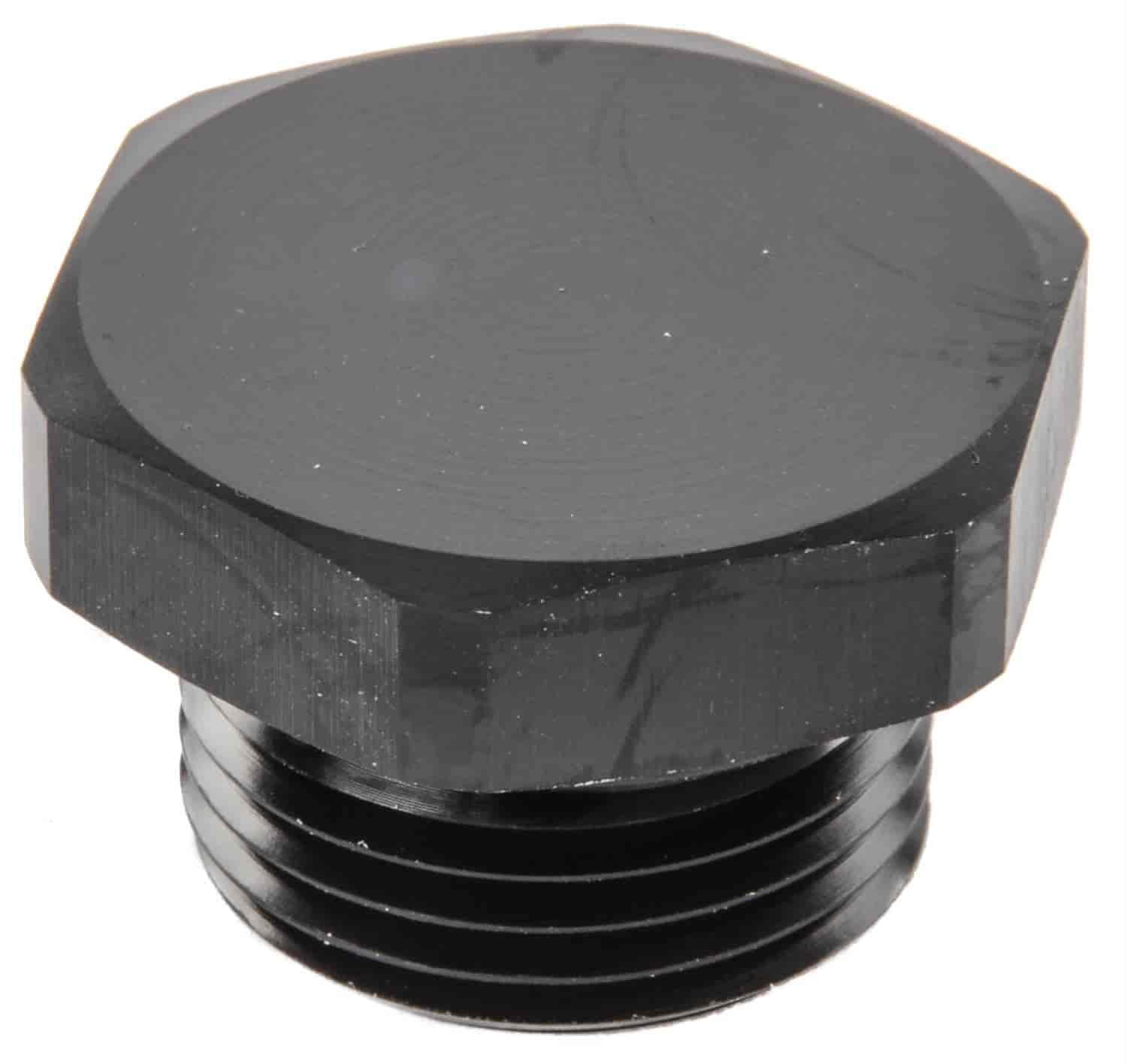 JEGS 110356 Straight Thread Port Plug -16AN O-Ring Seal Black Anodized ...