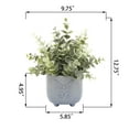Mainstays Tabletop Artificial Baby Eucalyptus Plant in Blue Ceramic ...