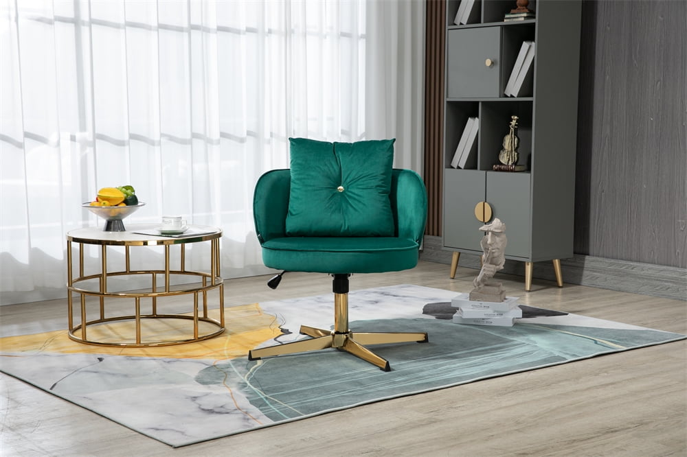 Home Office Desk Chair, Modern Swivel Armless Task Chair, Adjustable ...